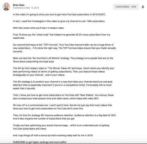 YouTube Video Description: 9 Pro-Tips & Best Practices