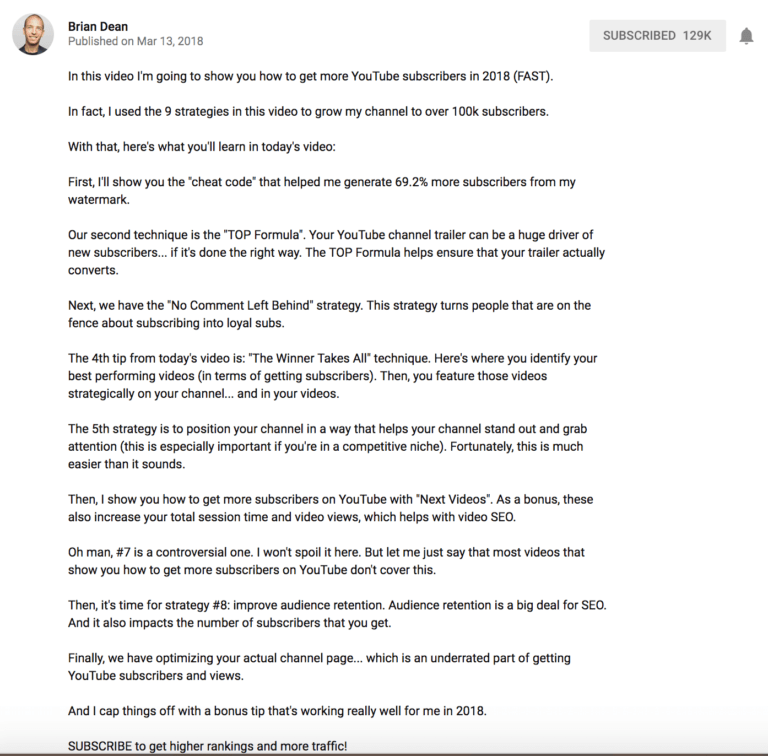 YouTube Video Description: 9 Pro-Tips & Best Practices
