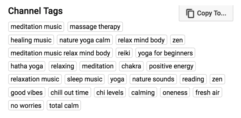 YouTube Channel Keywords
