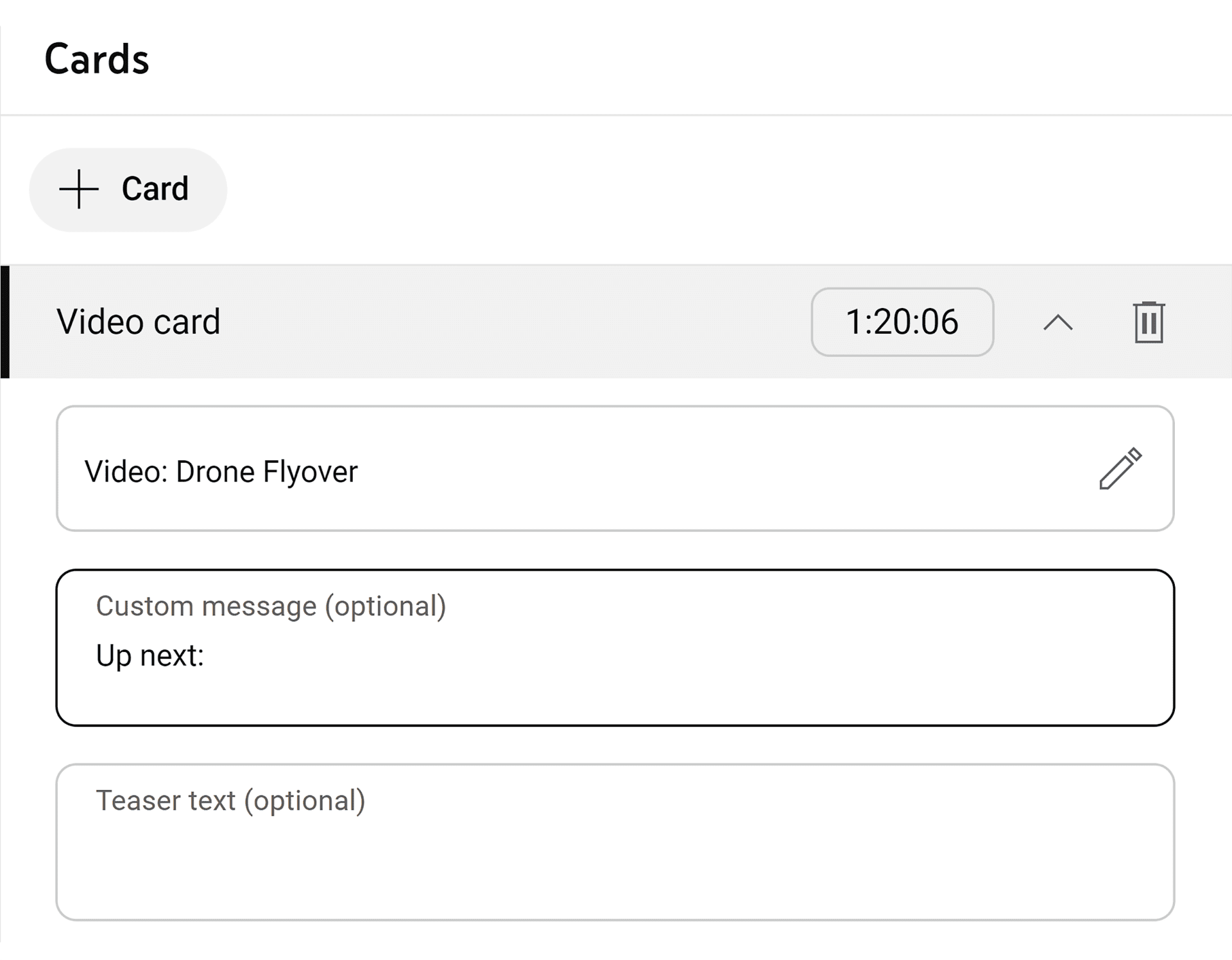 YouTube Cards