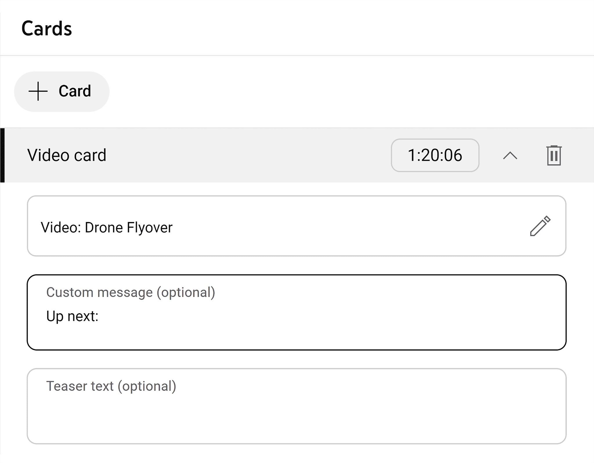 YouTube Cards