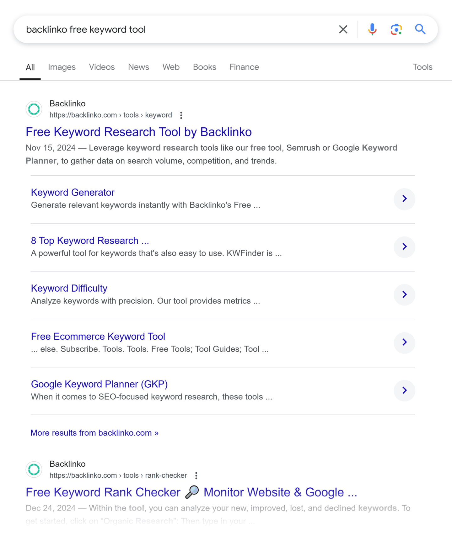 Free Keyword Research Tool by Backlinko