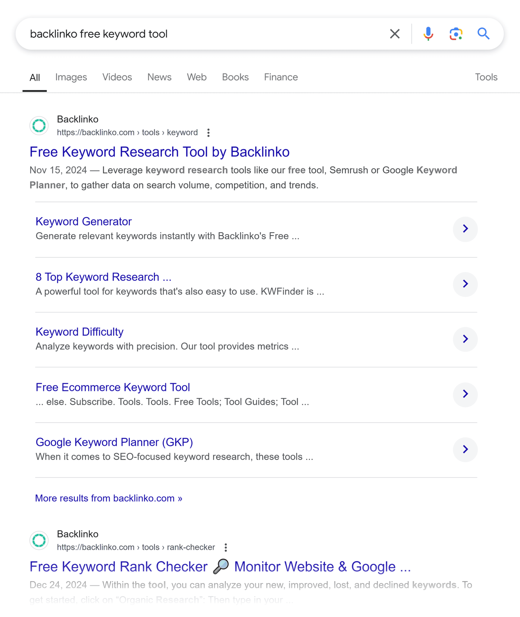 Free Keyword Research Tool by Backlinko